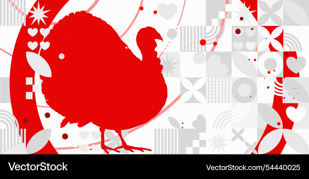 Thanksgiving turkey background banner Royalty Free Vector