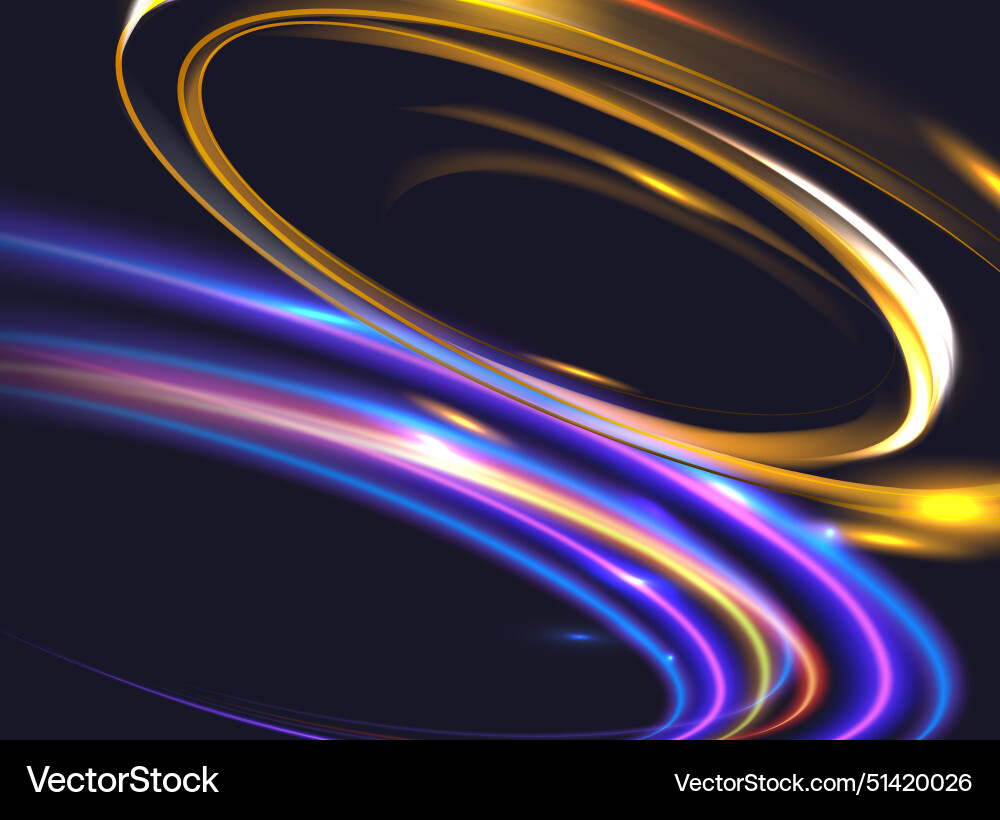 Abstract motion light effect futuristic wave Vector Image