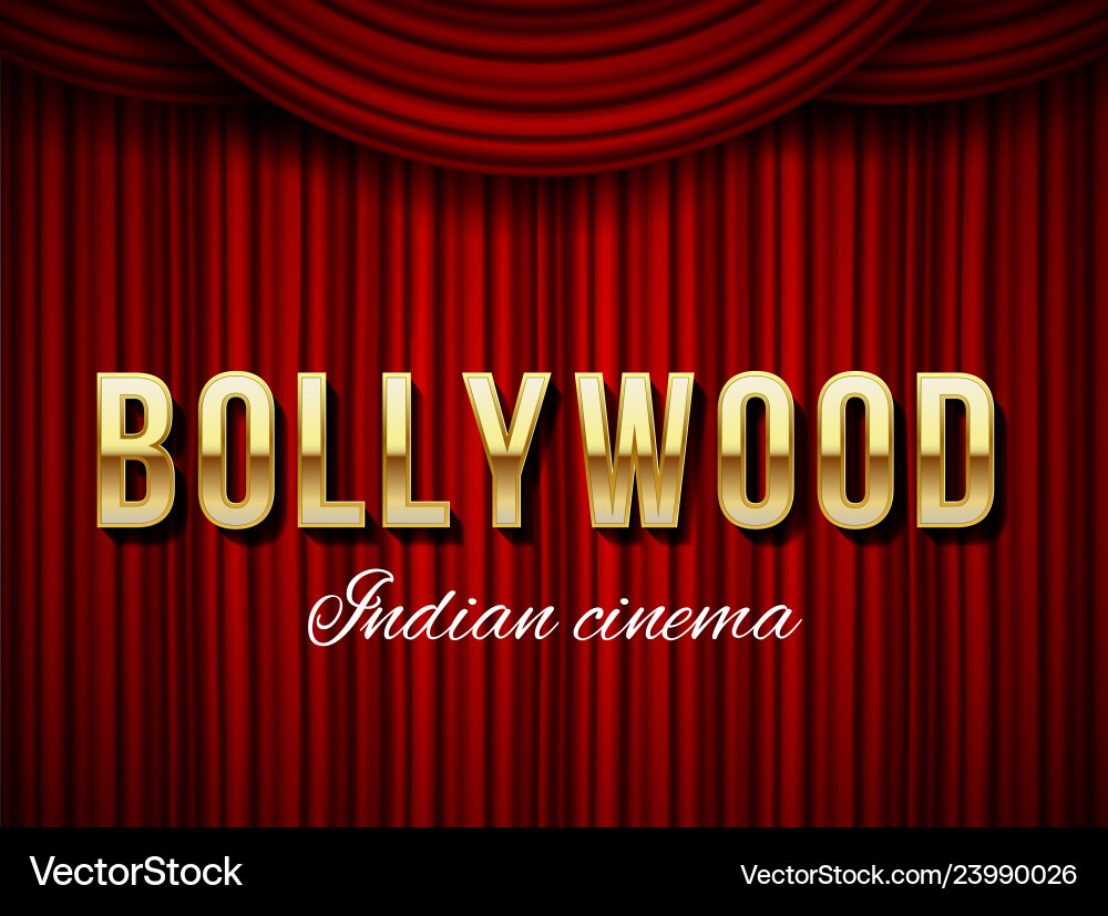 Bollywood Cinema Backdrop Royalty Free Vector Image