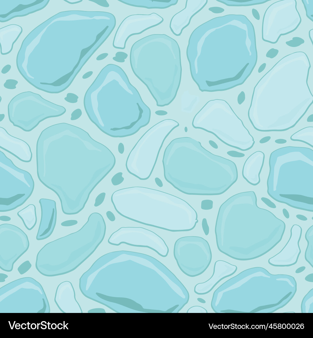 Cartoon game texture ice surface seamless pattern Vector Image