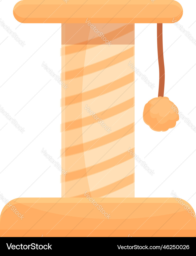 Cat post icon cartoon house tower Royalty Free Vector Image