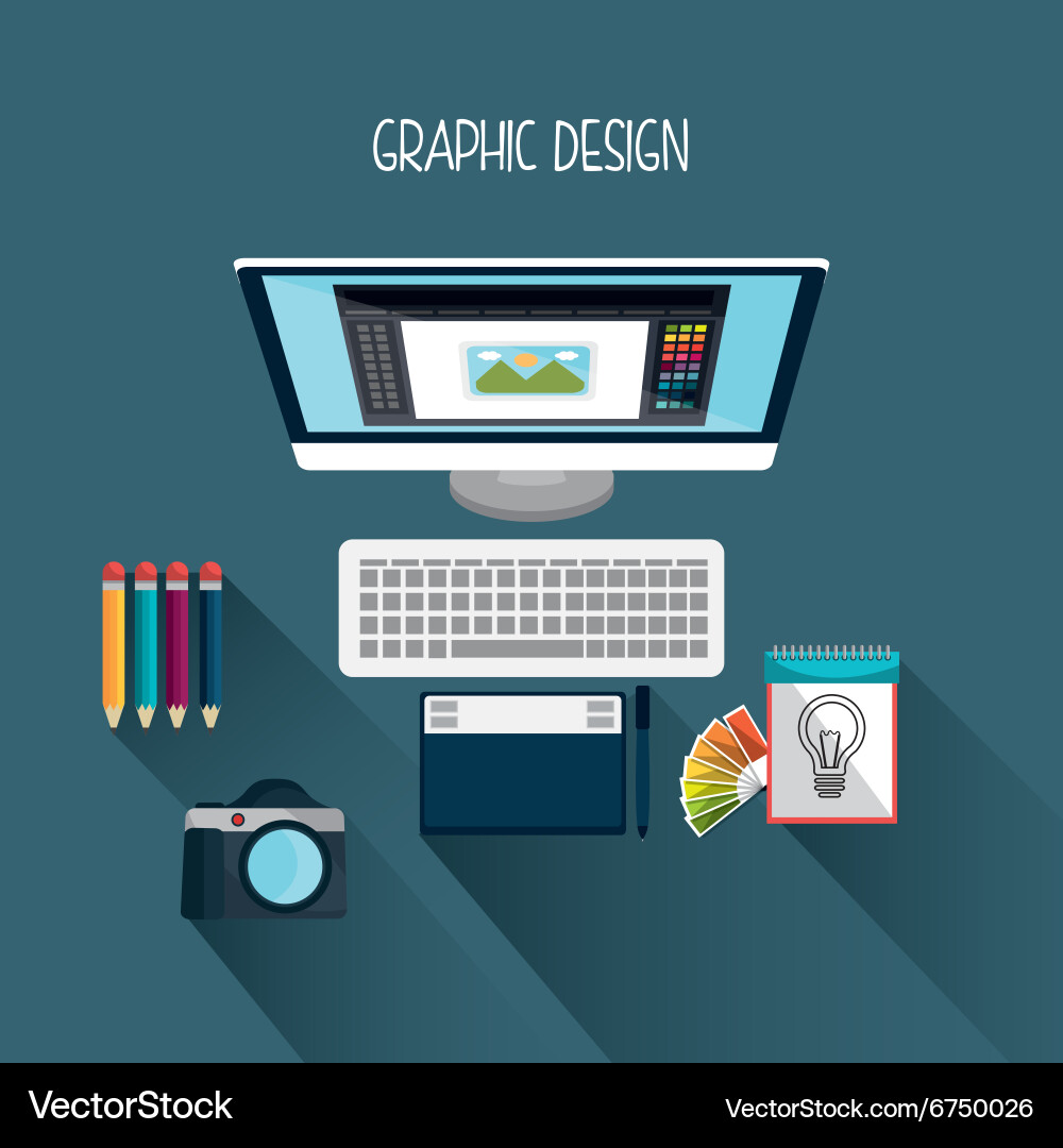 Creative process graphic design Royalty Free Vector Image