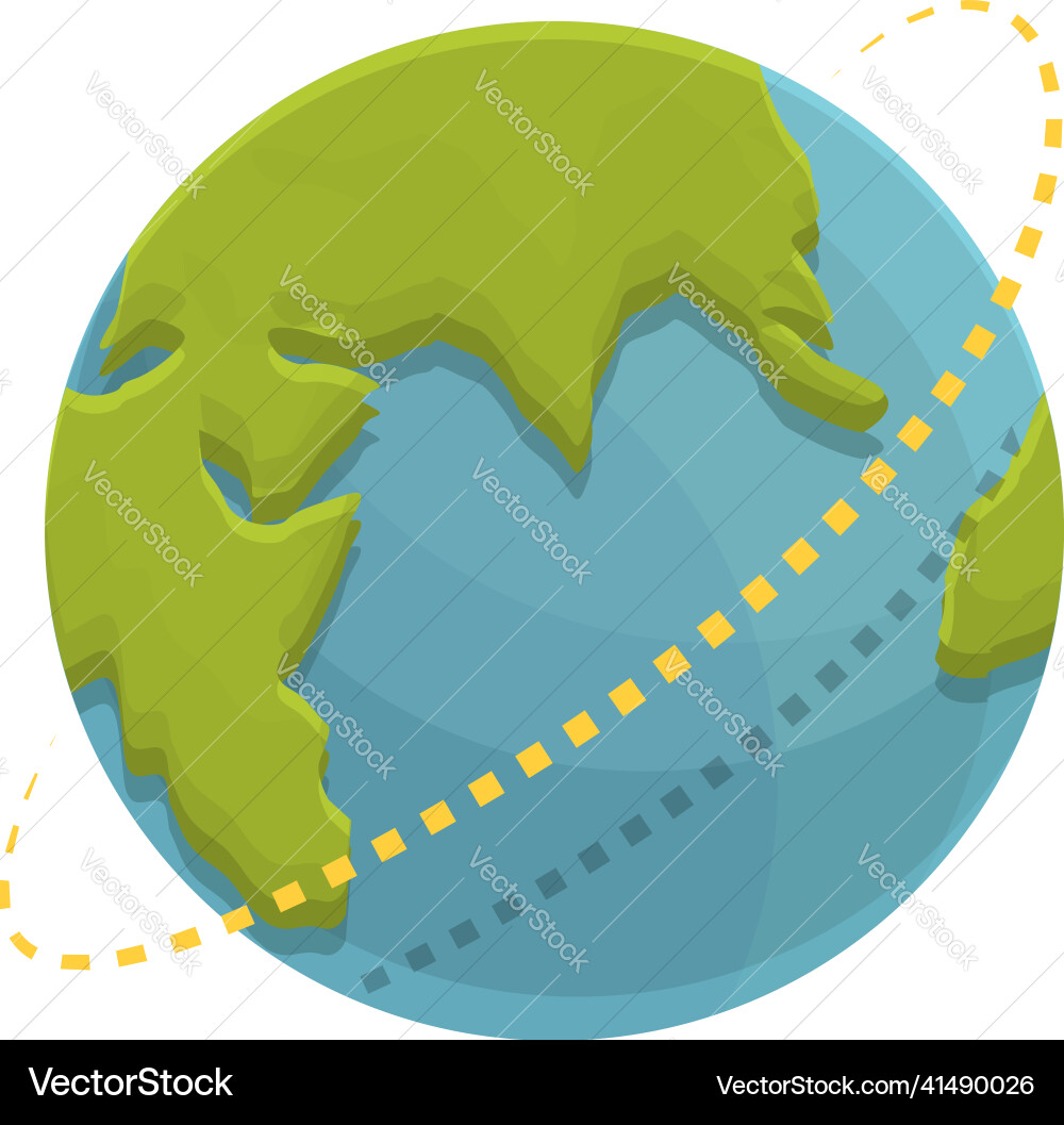 Earth icon cartoon world map Royalty Free Vector Image
