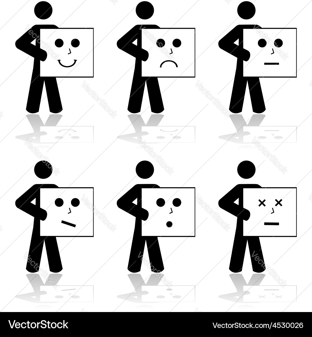 Emotion cards Royalty Free Vector Image - VectorStock