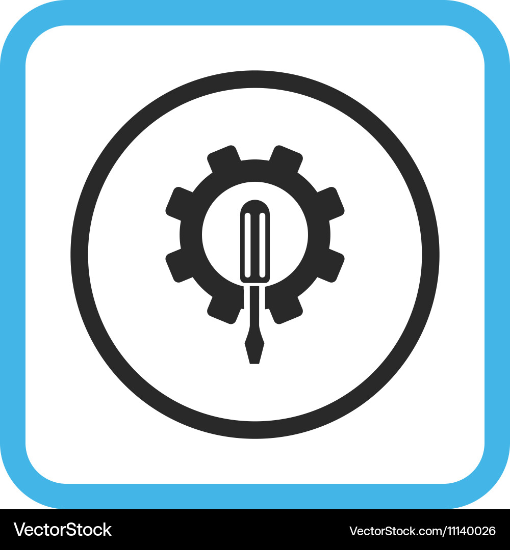 Engineering icon in a frame Royalty Free Vector Image