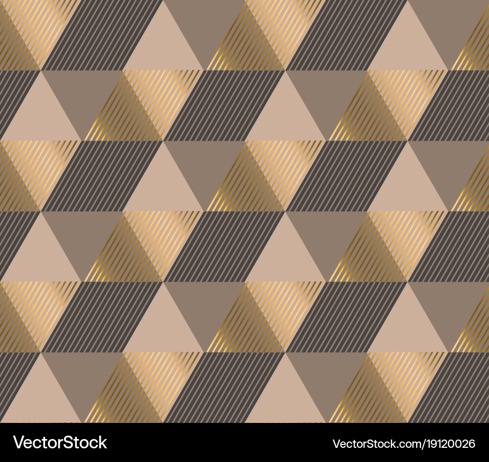 Formal polygon striped seamless pattern Royalty Free Vector