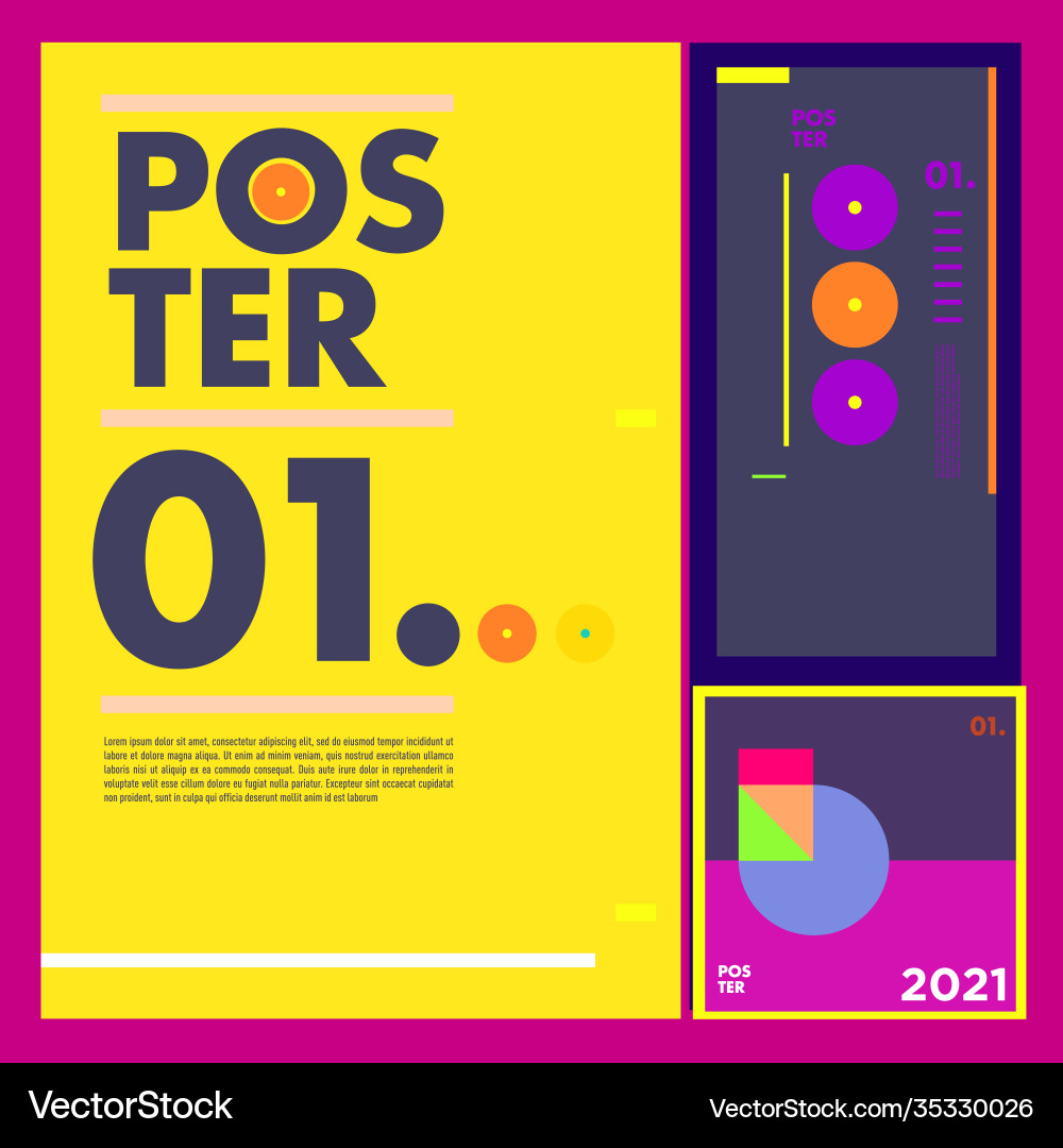 Geometric colorful pattern for poster and banner Vector Image