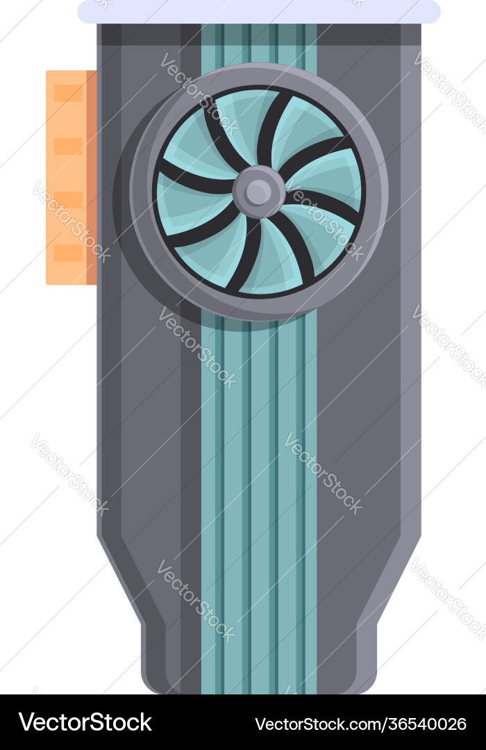 Graphic card pc icon cartoon style Royalty Free Vector Image