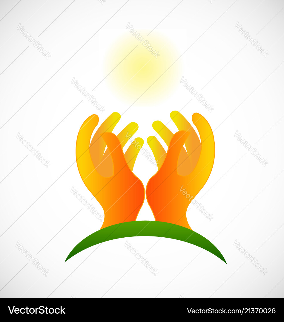 Hands Reaching for Light Royalty Free Vector Image