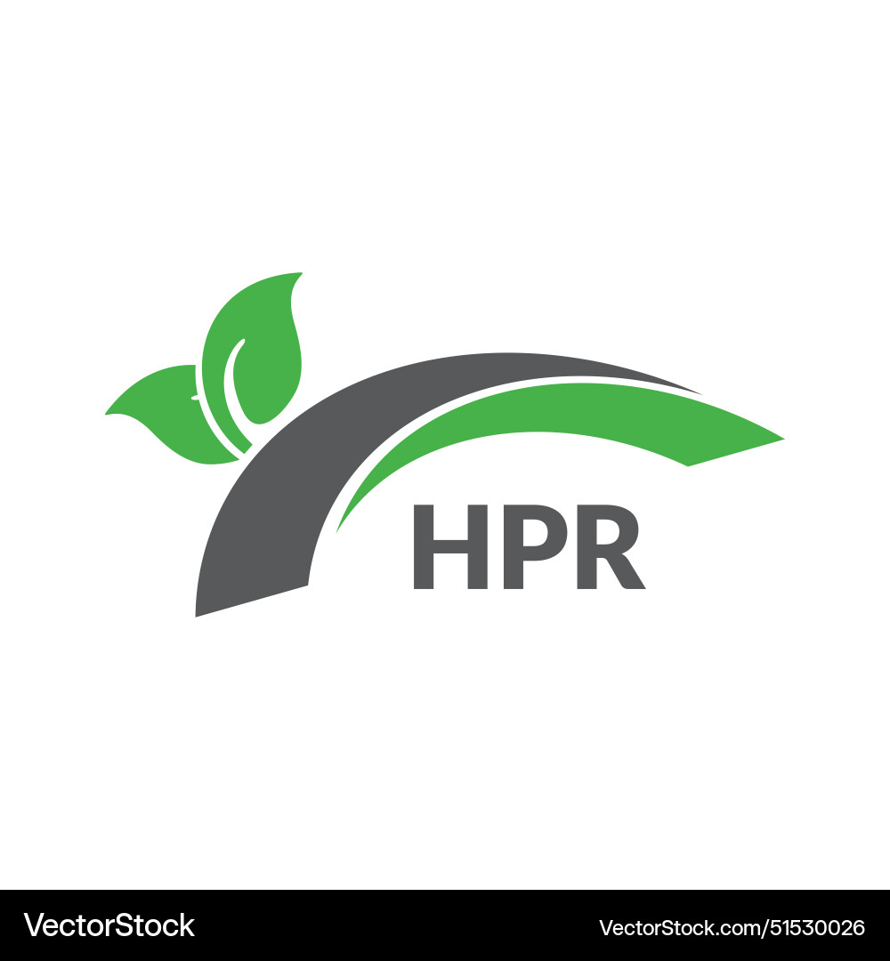 Hpr letter logo design on white background Vector Image