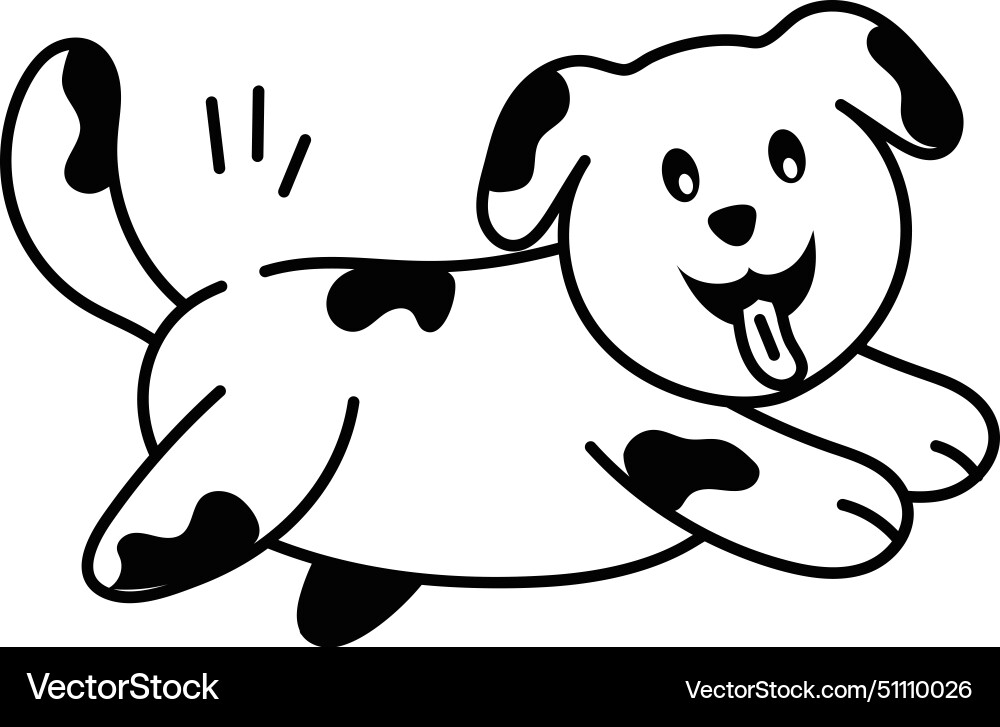 Jumping dog Royalty Free Vector Image - VectorStock