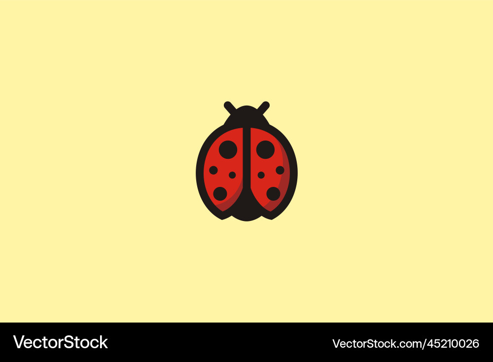 Ladybug clip art icon logo design Royalty Free Vector Image