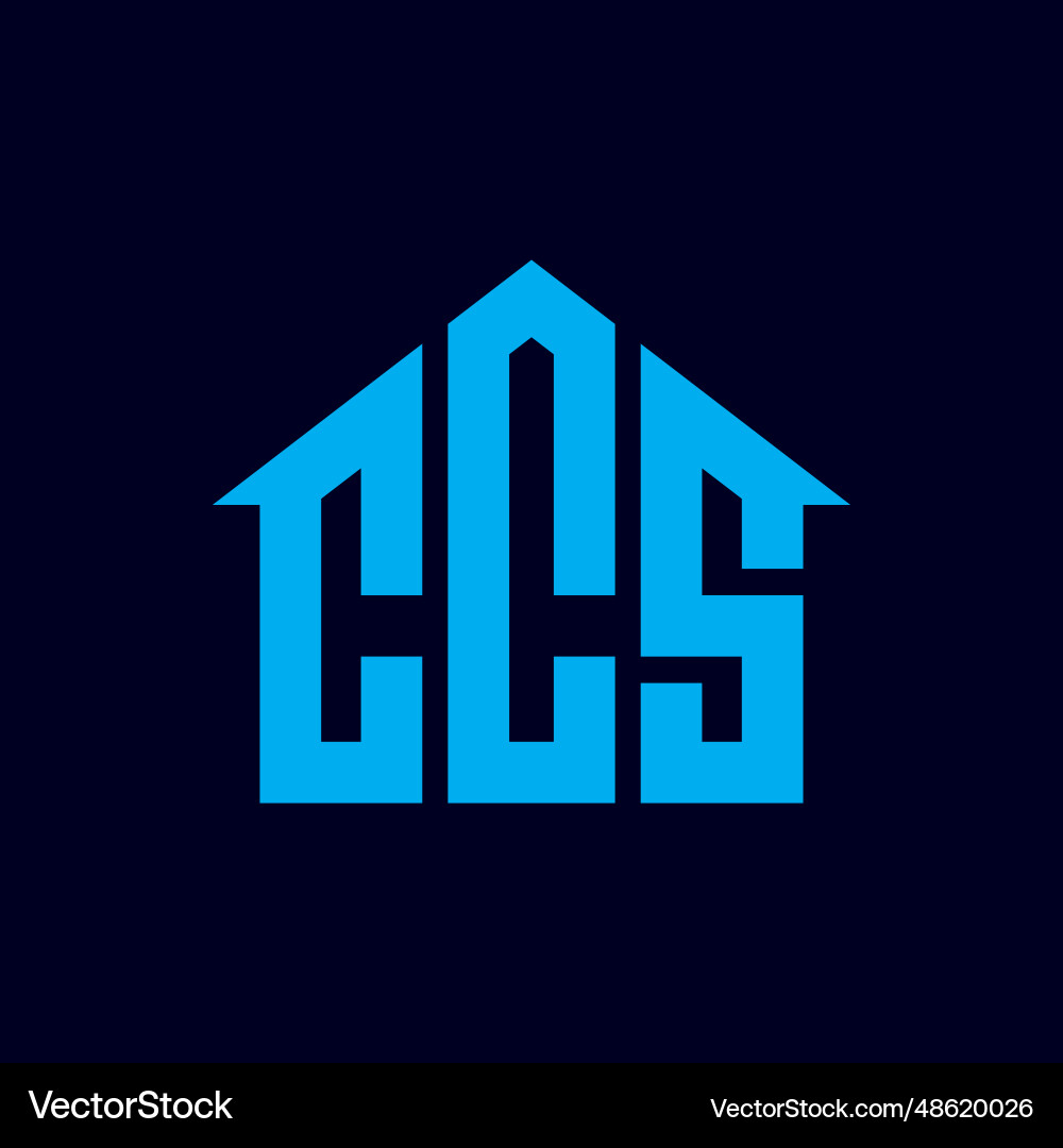 Modern ccs home logo Royalty Free Vector Image