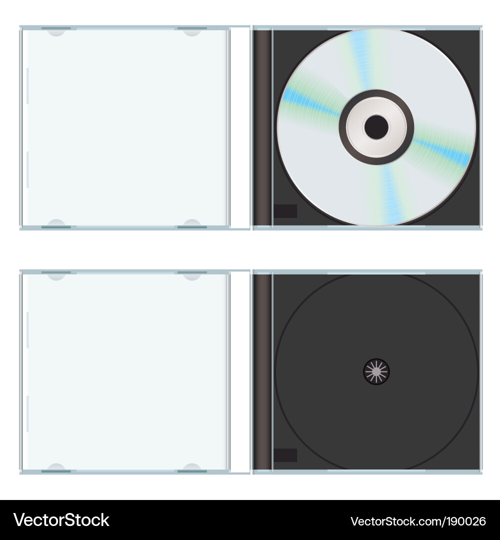 Music cd case Royalty Free Vector Image - VectorStock
