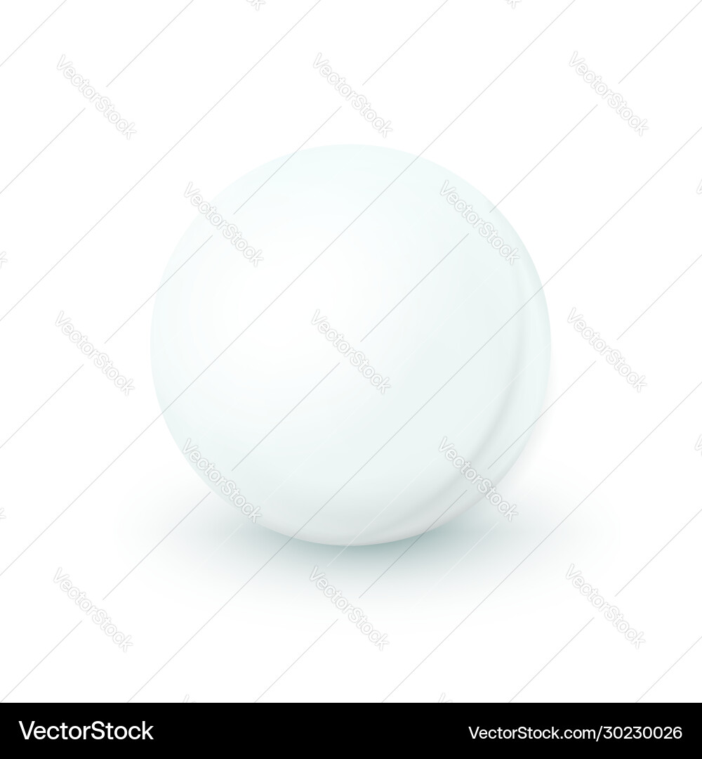 Ping pong ball isolated on white background table Vector Image