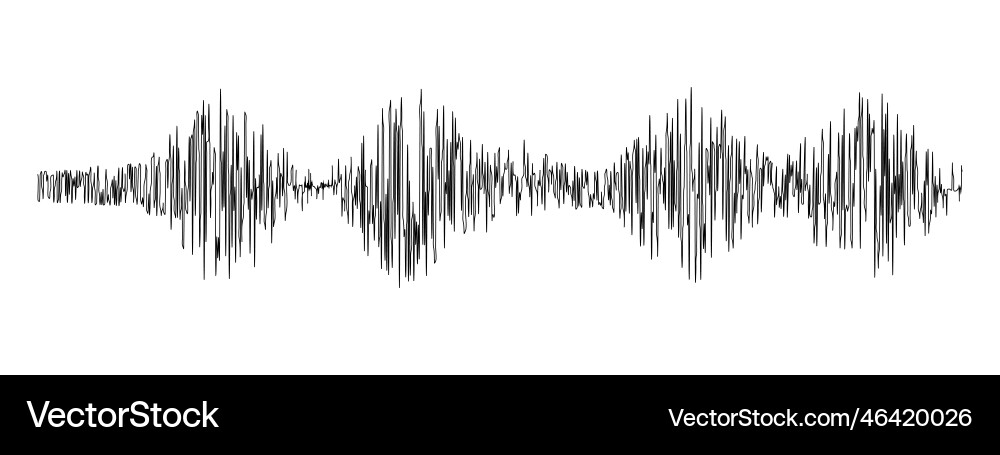 Polygraph or seismograph diagram isolated on white