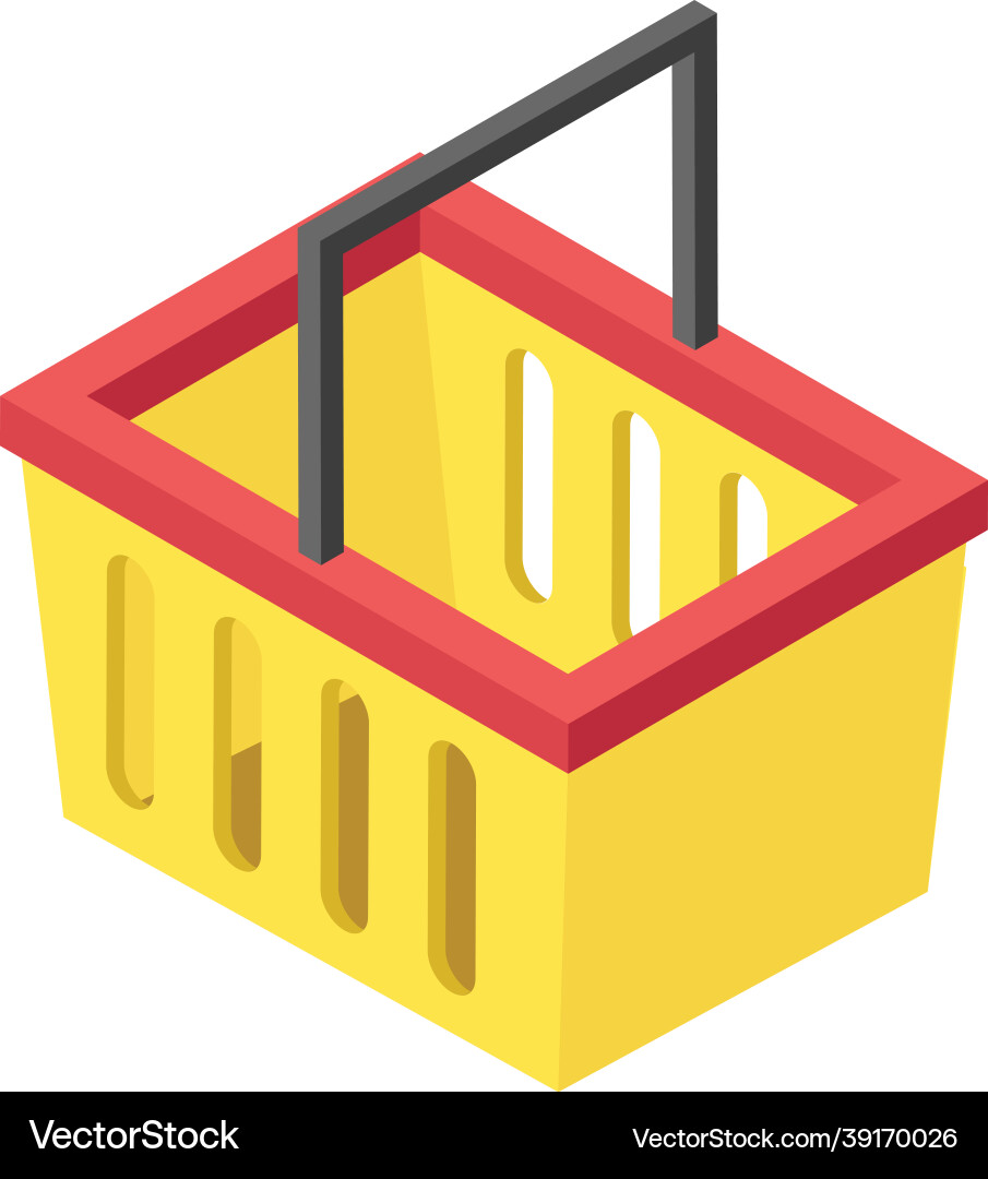 Shopping bucket Royalty Free Vector Image - VectorStock