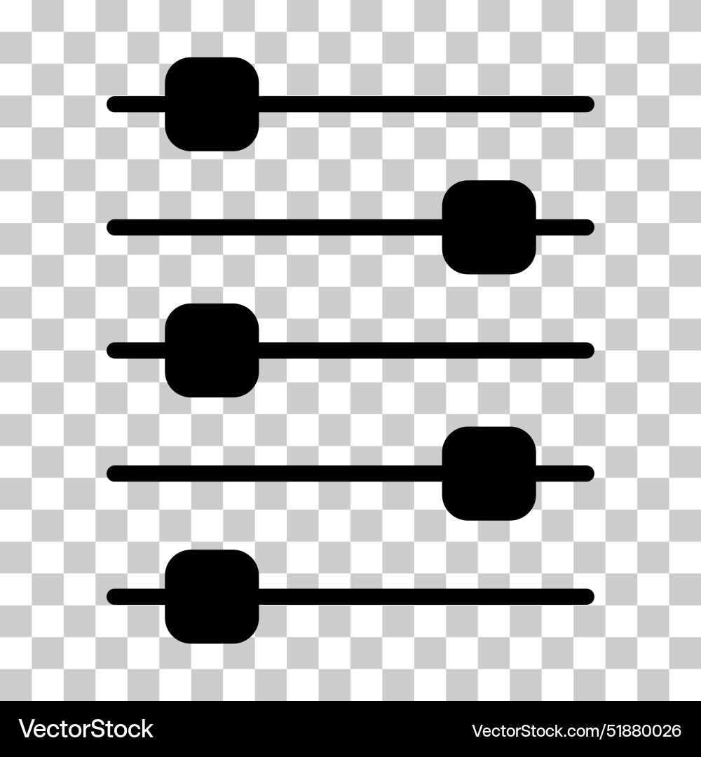 Volume mixer control icon filter sound symbol Vector Image