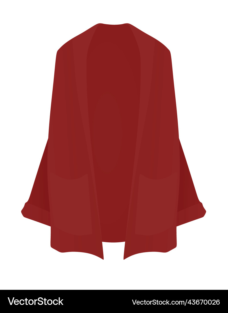 Woman red cardigan Royalty Free Vector Image - VectorStock