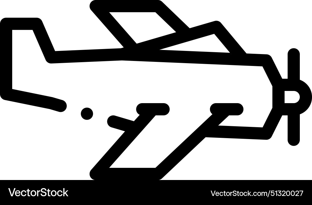 Aerobatics icon thin linear style design isolated Vector Image Aerobatics icon thin linear style design isolated Vector Image