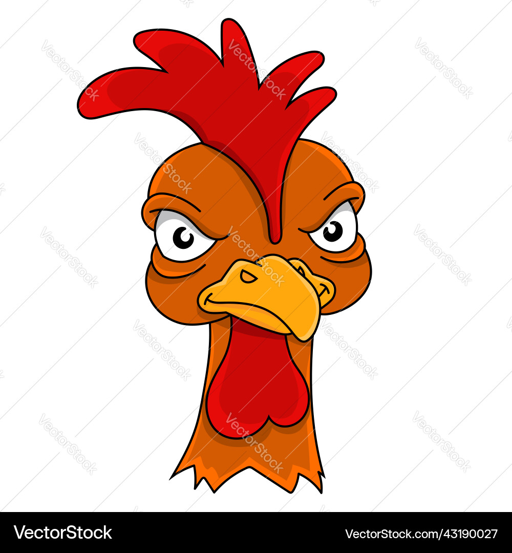 Angry Rooster Mascot Royalty Free Vector Image