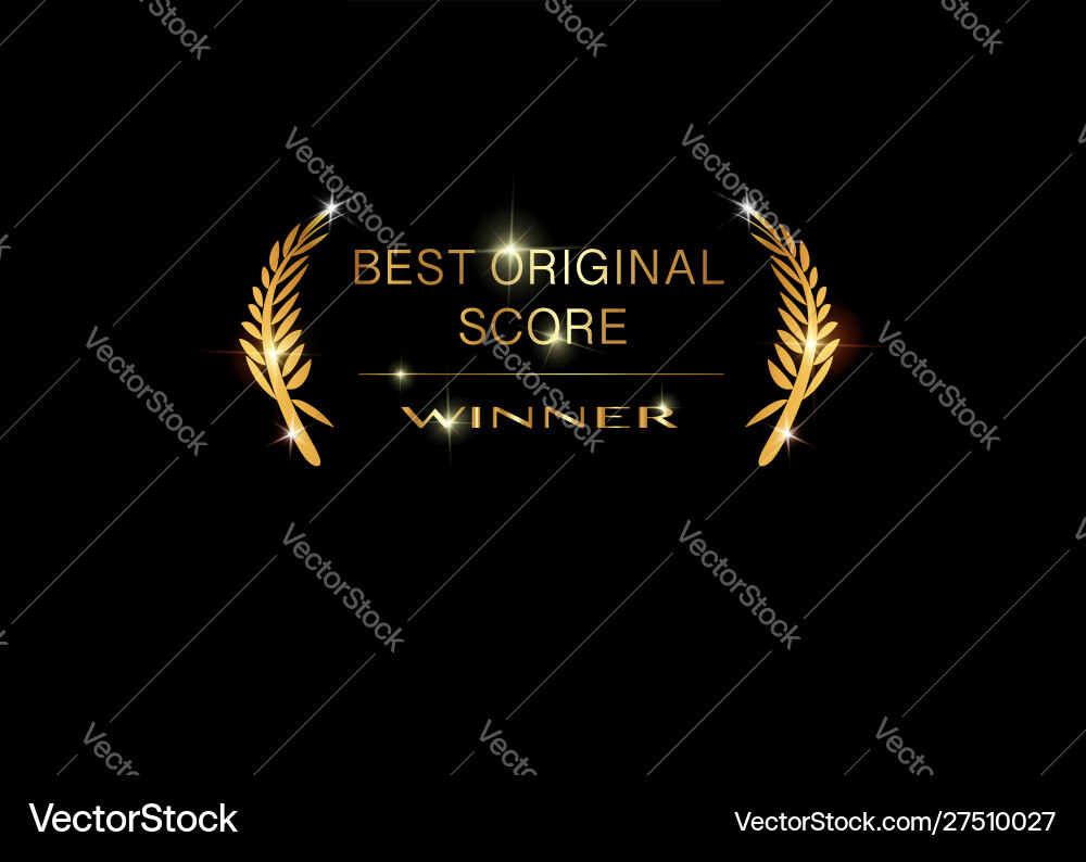 Best original score winner concept gold icon Vector Image