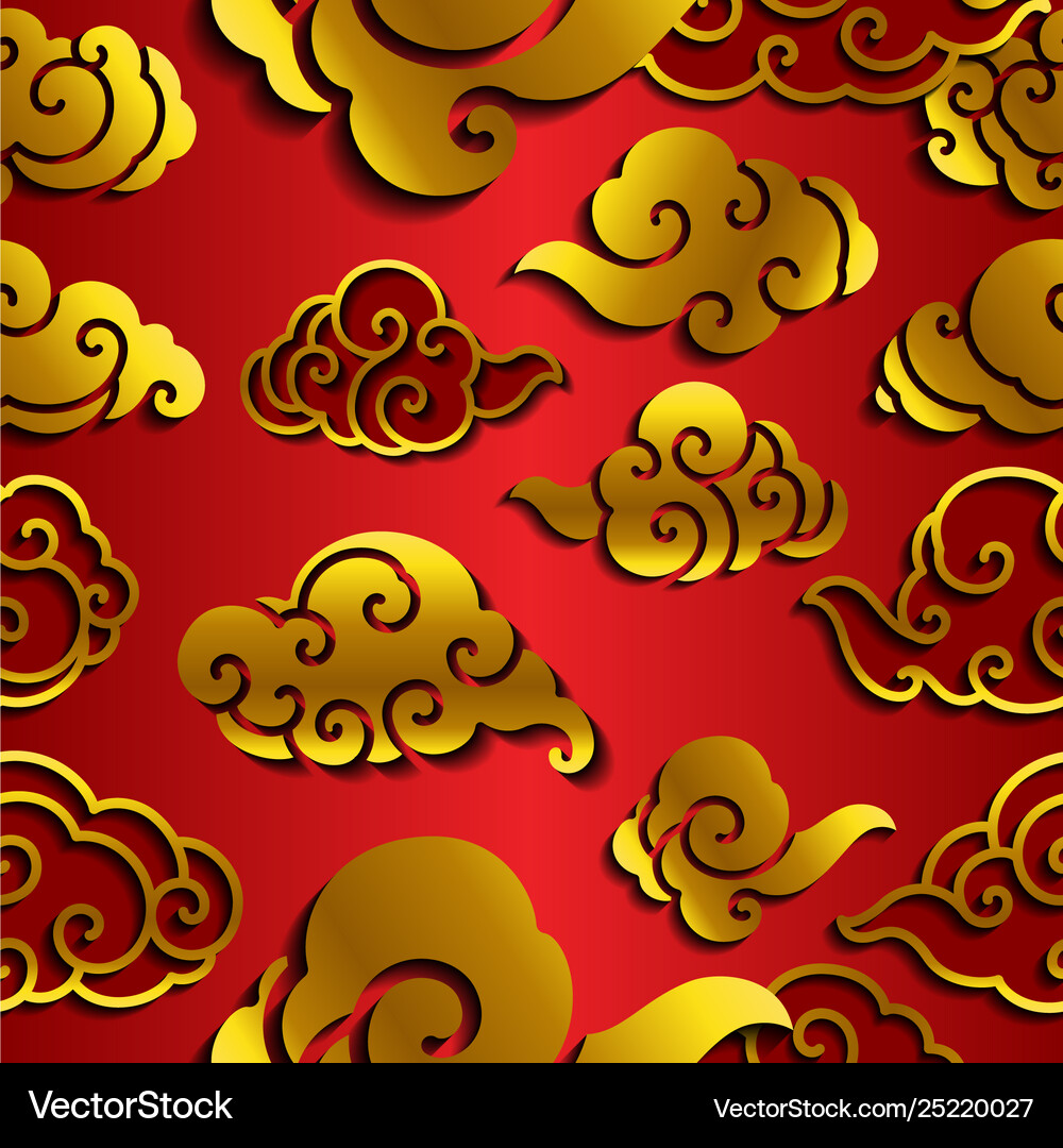 Chinese cloud wave seamless wallpaper Royalty Free Vector