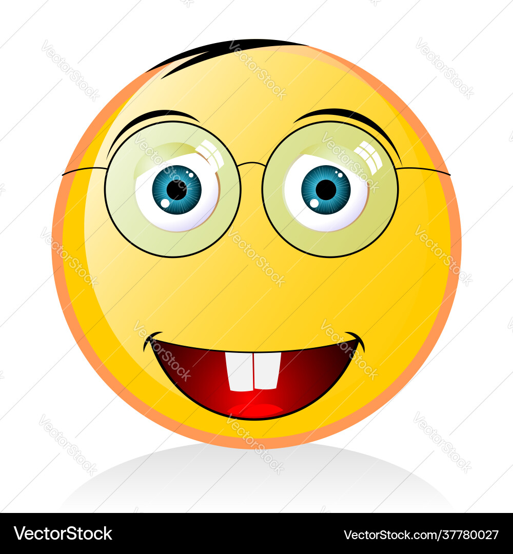 Geek Emoticon Emoji Clipart Info Blue Emoji With Glasses Blue Emoji