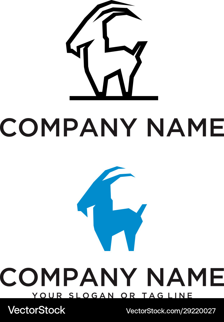 Goat logo design Royalty Free Vector Image - VectorStock