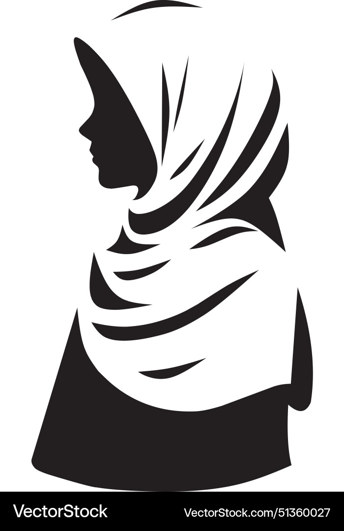 Hijab woman Royalty Free Vector Image - VectorStock