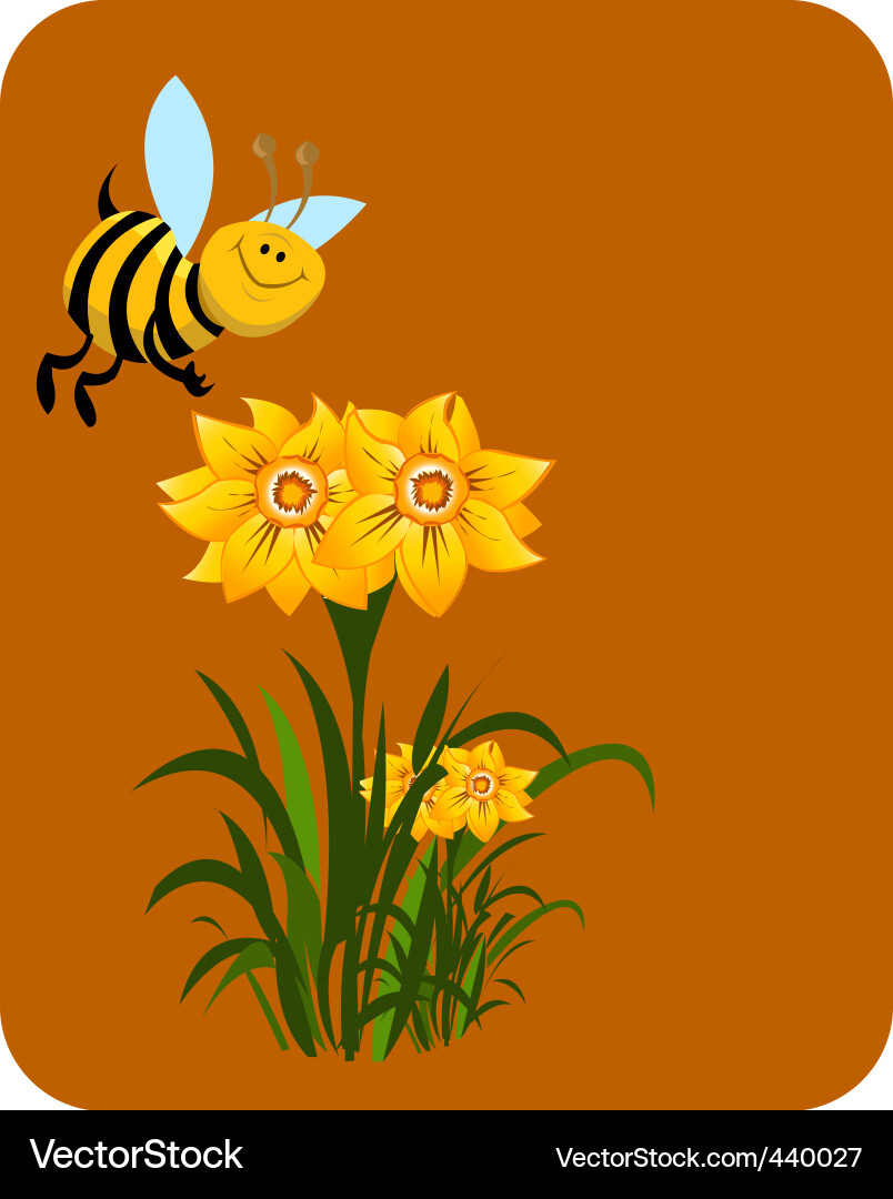 Honey bee Royalty Free Vector Image - VectorStock