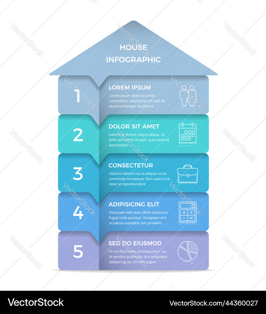House - infographic template Royalty Free Vector Image