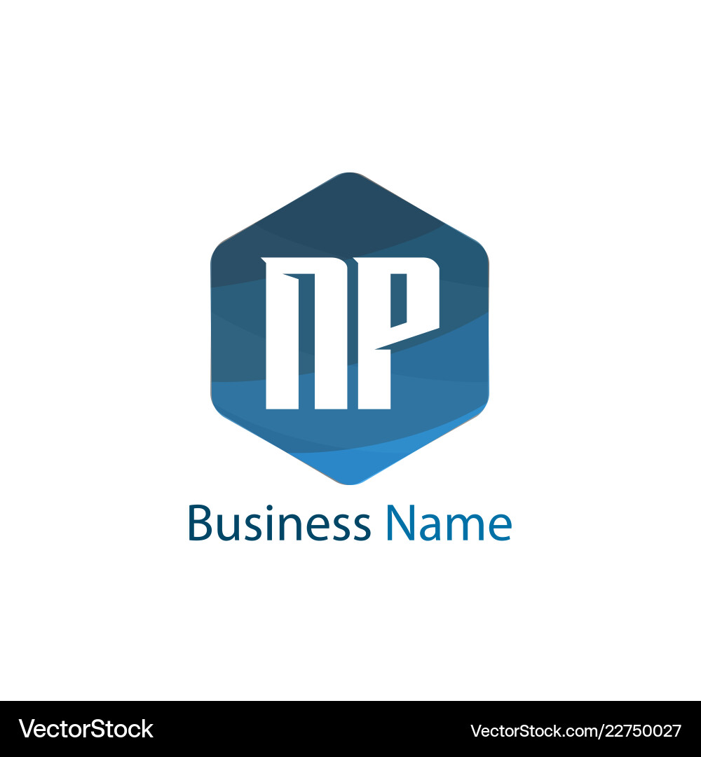 Initial letter np logo template design Royalty Free Vector