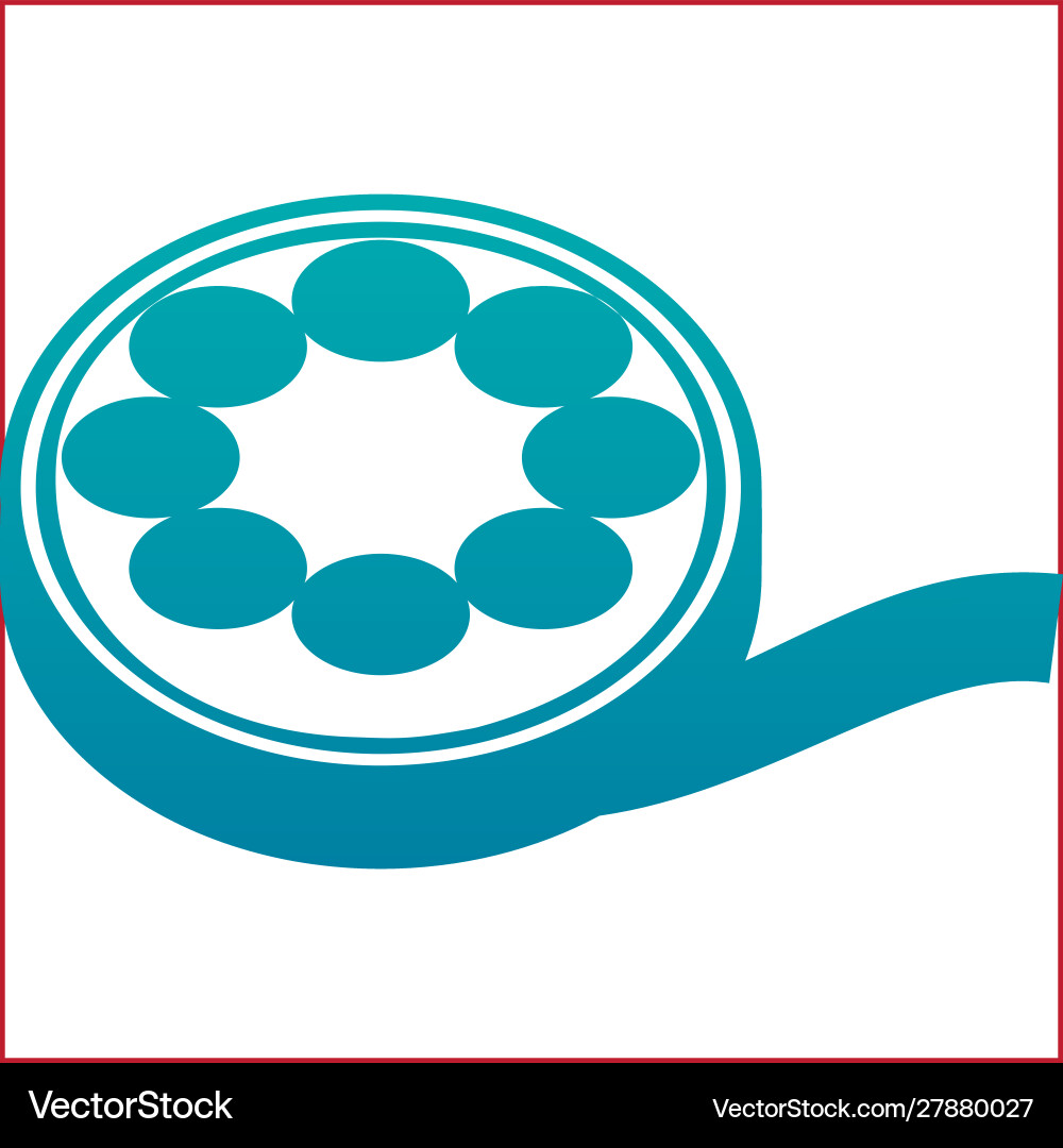Isolated cinema roll gradient design Royalty Free Vector