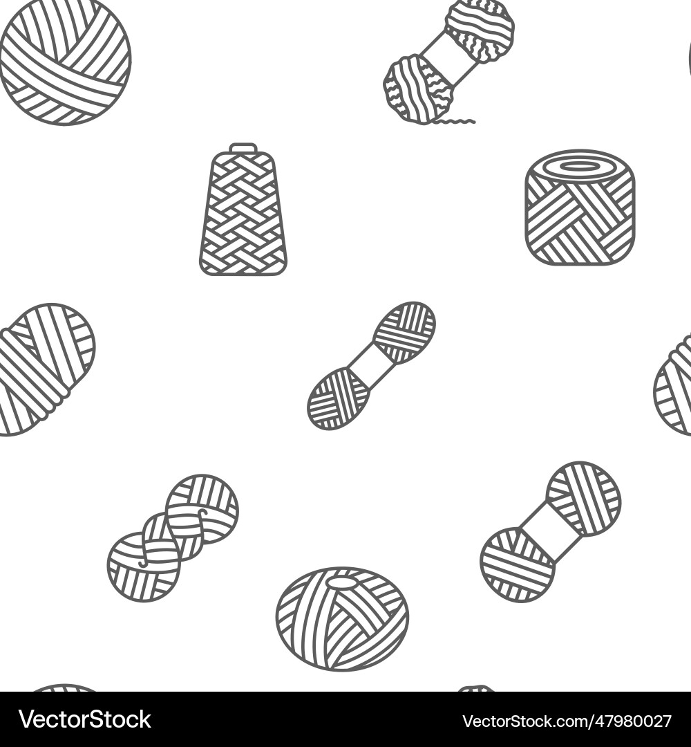 Knitting crochet seamless pattern knit wool yarn Vector Image
