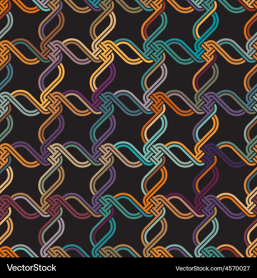 Macrame color seamless pattern Royalty Free Vector Image