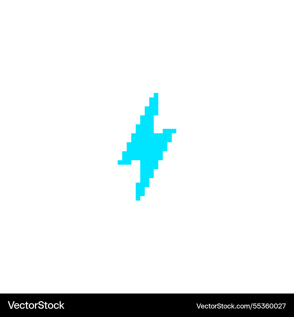 Pixel Blitzelement in hellblau Lizenzfreies Vektorbild