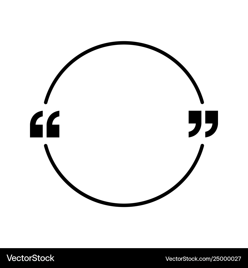 Quotes icon quotemarks outline speech marks Vector Image