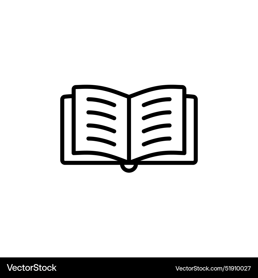 Reading book icon perfect for libraries Royalty Free Vector