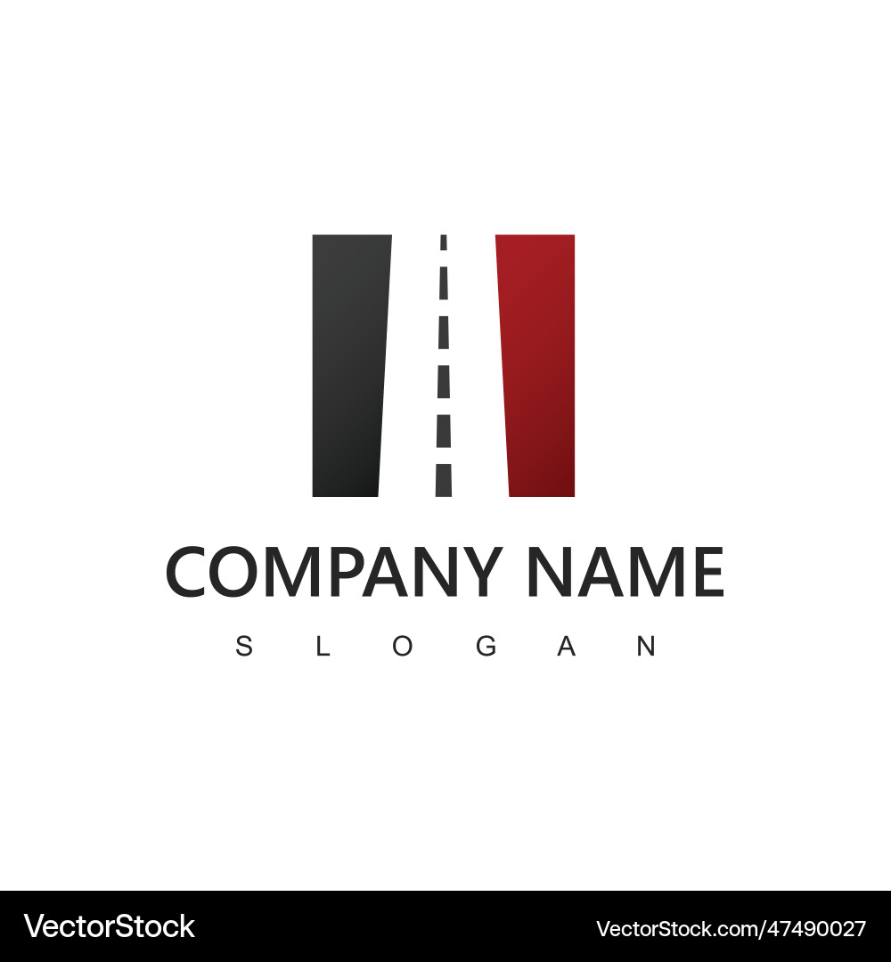 Road logo path asphalt street highway icon Vector Image