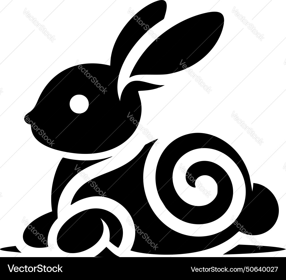 Stylized rabbit Royalty Free Vector Image - VectorStock