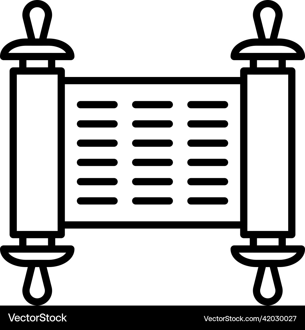 Torah icon passover related Royalty Free Vector Image