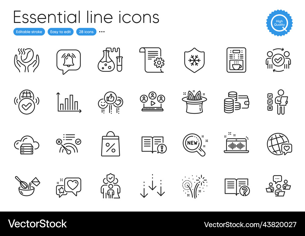 Video conference wallet and diagram graph line Vector Image Video conference wallet and diagram graph line Vector Image