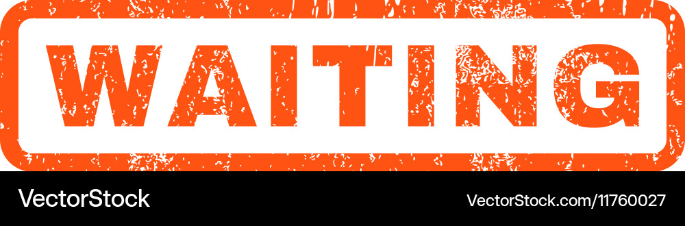 Waiting rubber stamp Royalty Free Vector Image