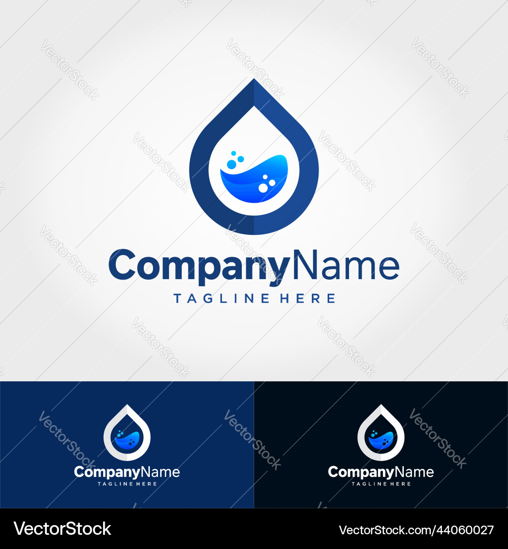 Water lab logo for business template Royalty Free Vector