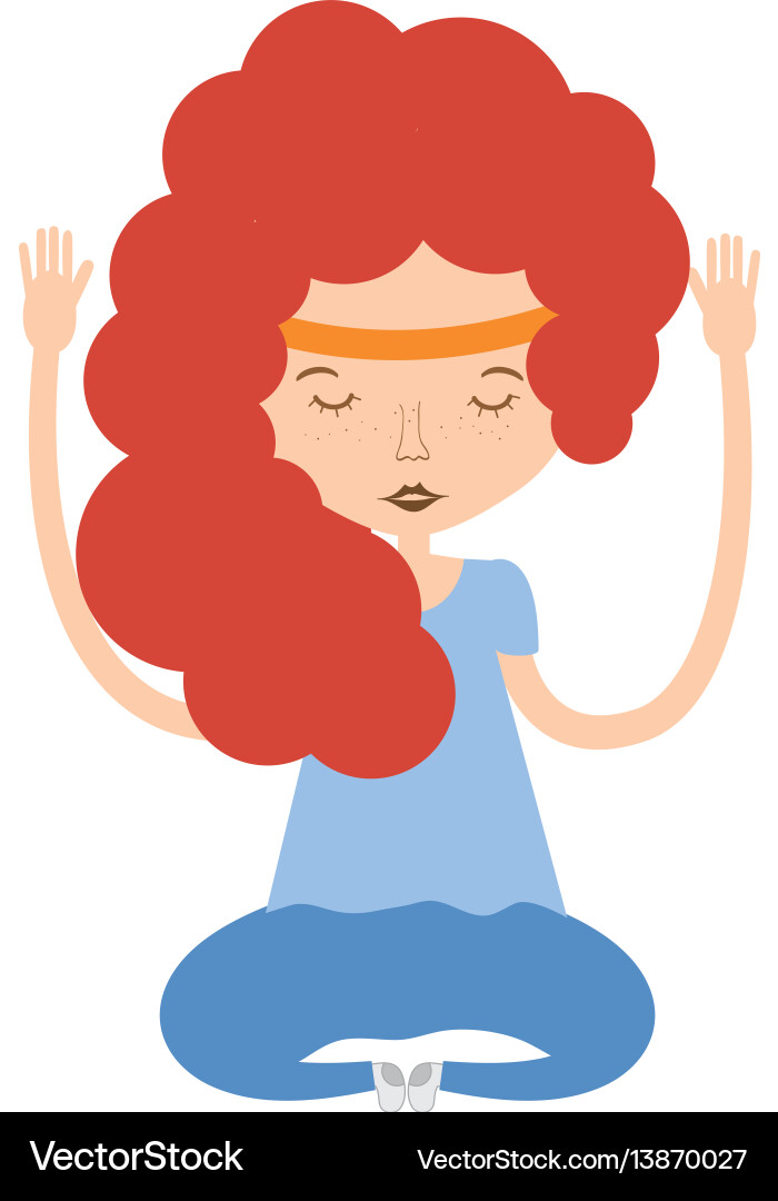 Woman relax meditation icon Royalty Free Vector Image