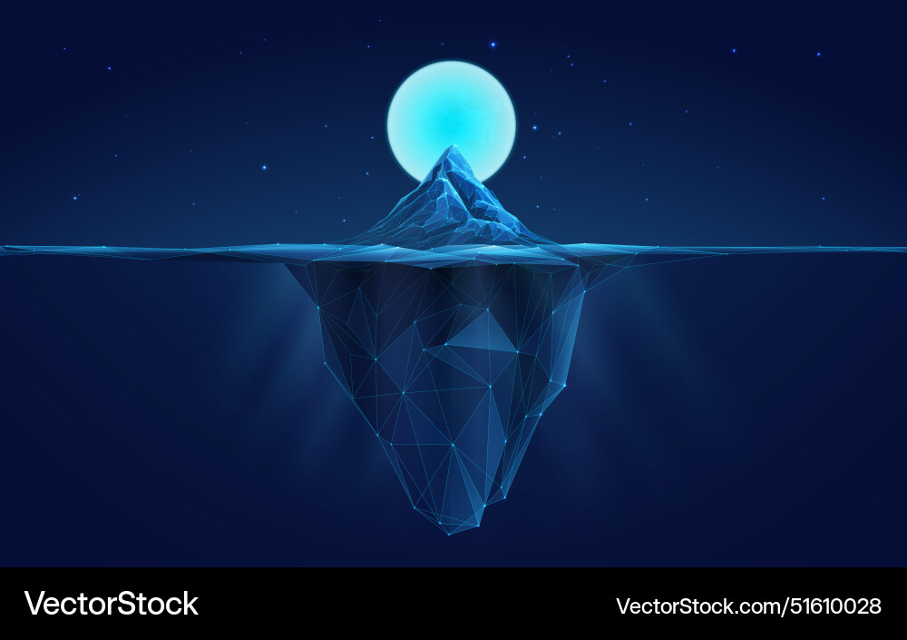 Abstract Iceberg Digital Art Royalty Free Vector Image