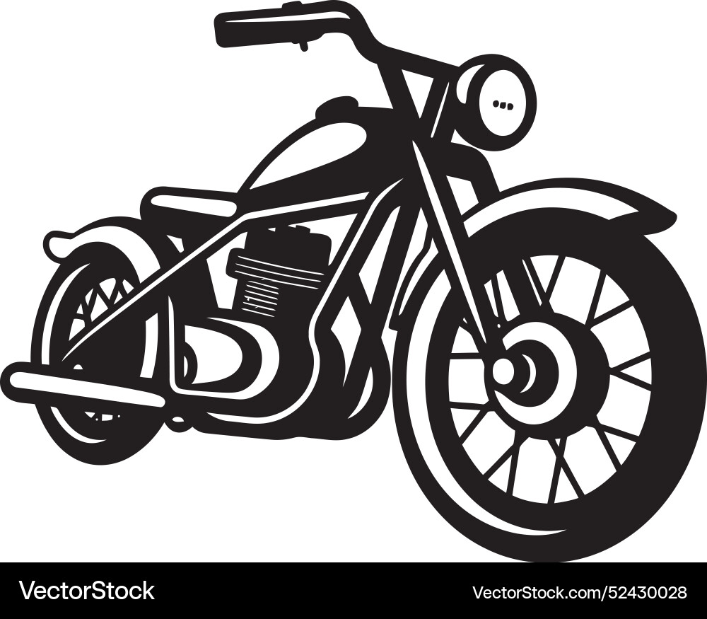 Blackened rider pose speedster outline Royalty Free Vector