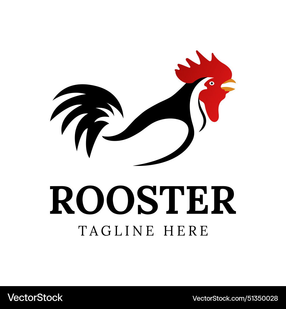 Chicken rooster logo design template Royalty Free Vector
