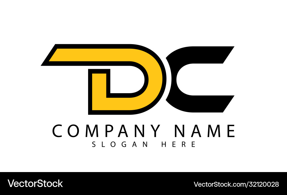 Dc letter logo Royalty Free Vector Image - VectorStock
